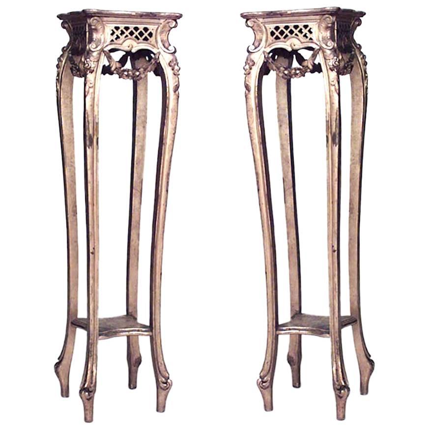 Pair of French Victorian Gilt Cupid Pedestals For Sale at 1stDibs