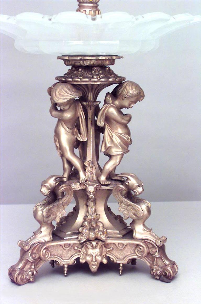Pair of French Louis XV Bronze Dore 3-Tier Compotes For Sale at 1stDibs