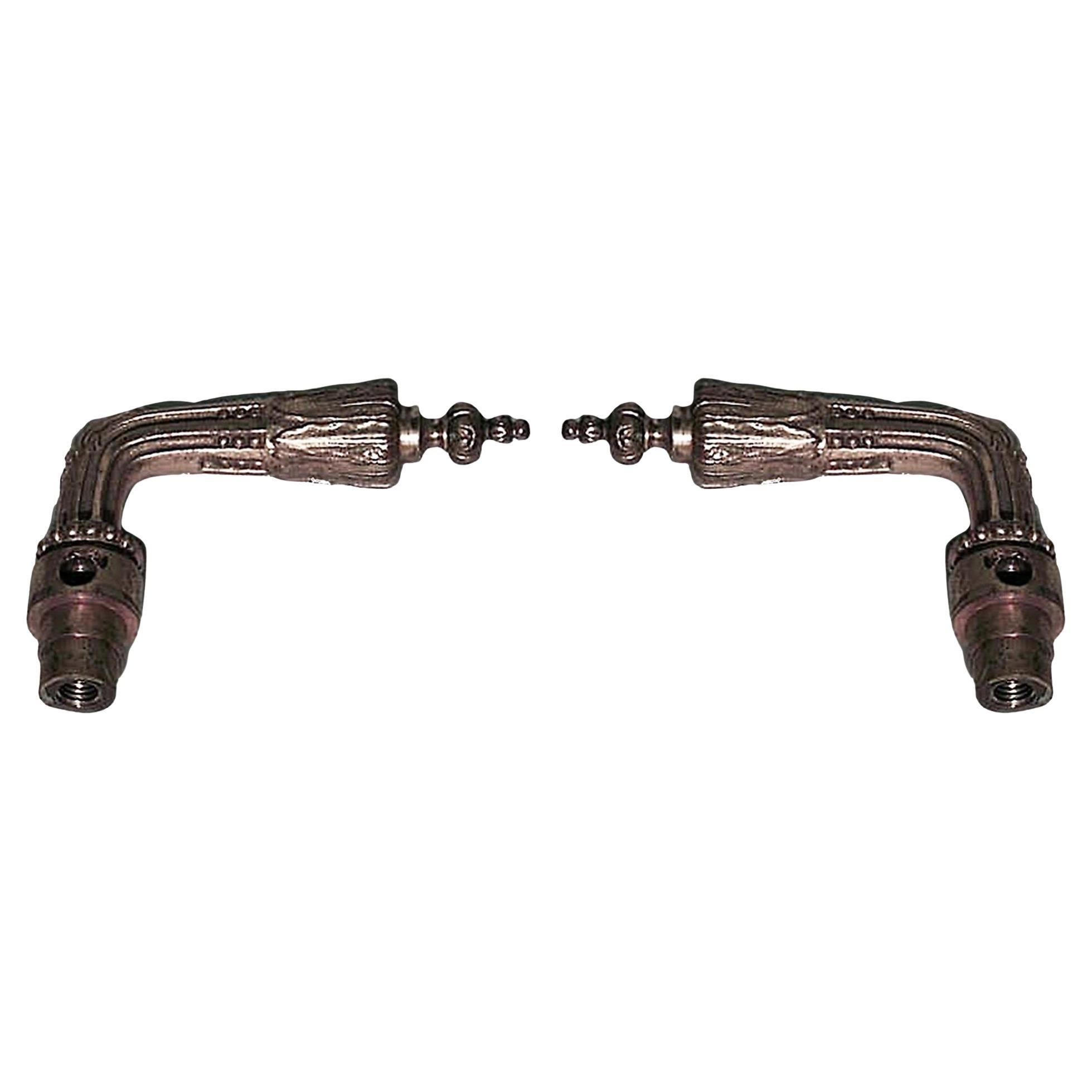 Pair of French Louis XVI Style Bronze Door Handles For Sale at 1stDibs