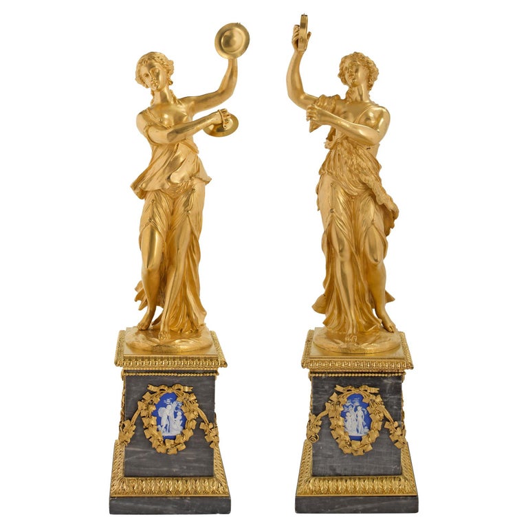 Pair of French Mid-19th Century Louis XVI Style Decorative Statues For ...