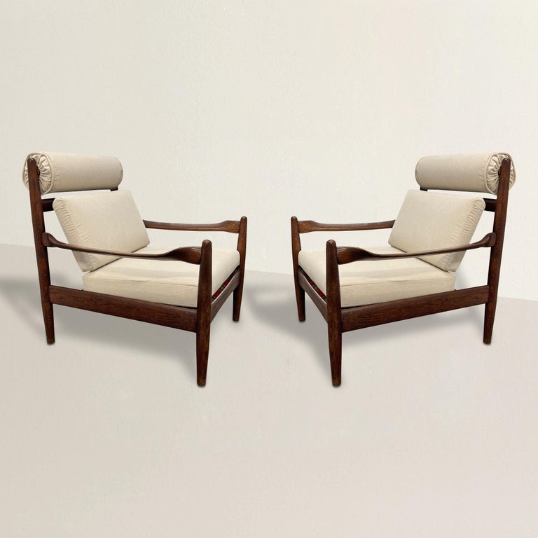 Pair of French Modern Bentwood Lounge Chairs at 1stDibs