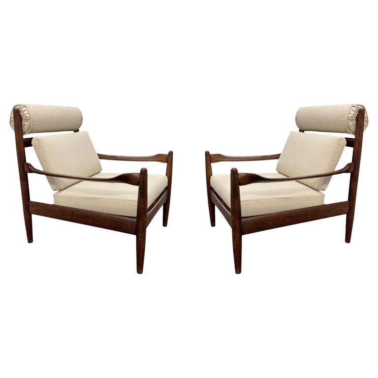 Pair of French Modern Bentwood Lounge Chairs at 1stDibs