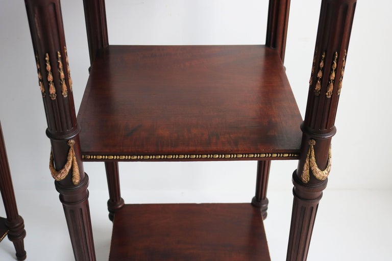 Pair of French Napoleon III Night Stands 19th Century Mahogany Bronze ...