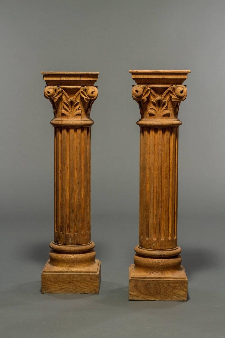 Pair of French Natural Wood Columns at 1stDibs | wood columns for sale ...