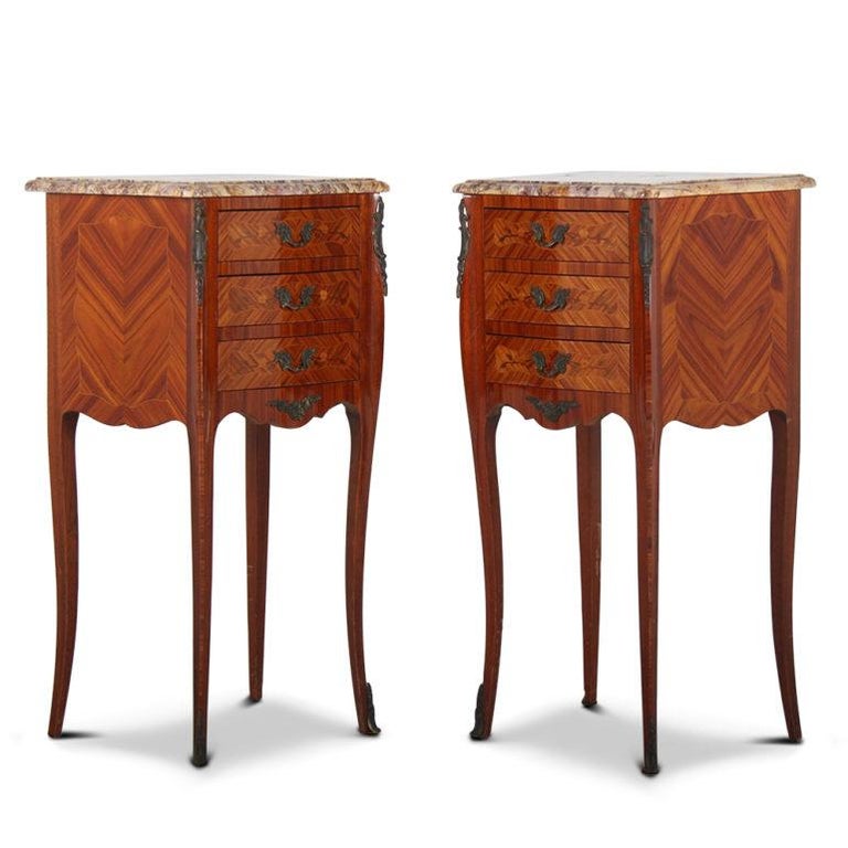 Pair of French Nightstands at 1stDibs
