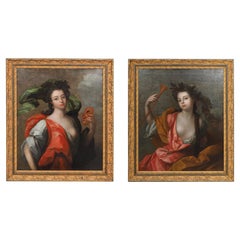 Oil on Canvas Allegorical Painting of Harvest with Demeter, Italy circa 1750-70 For Sale at 1stDibs