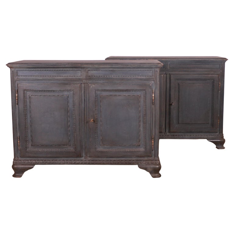 Pair of French Painted Buffets For Sale at 1stDibs