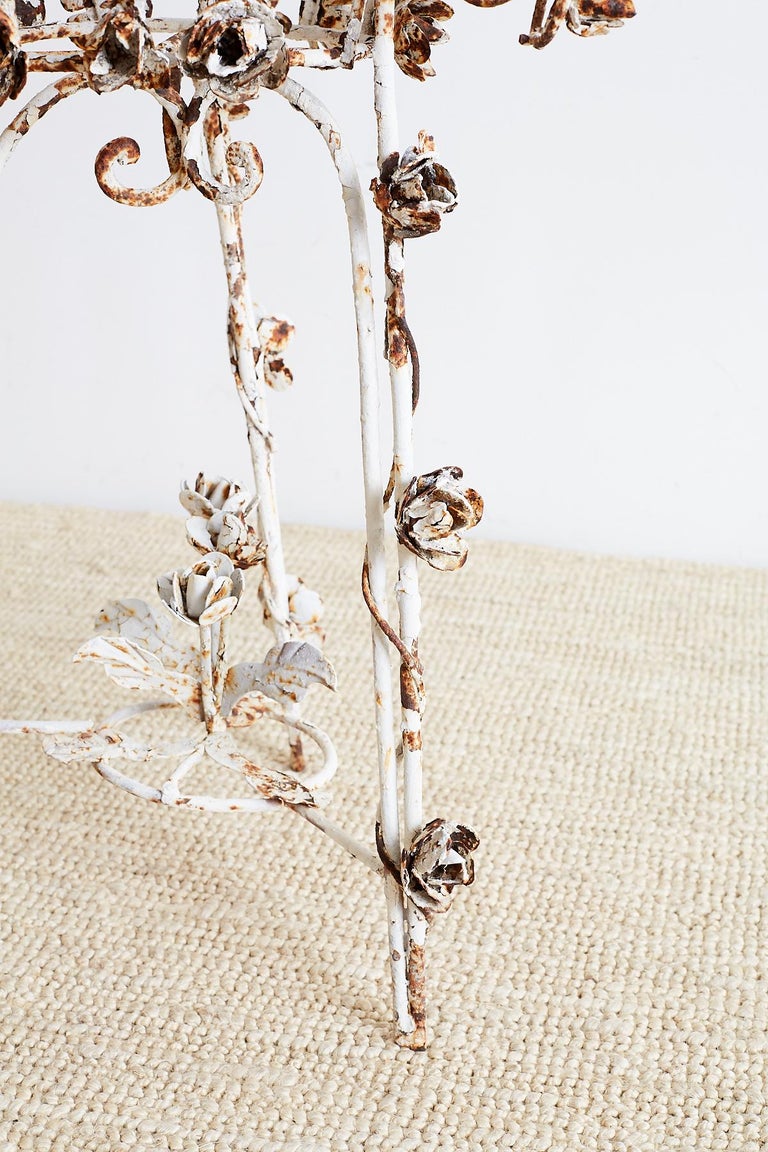 Pair of French Patinated Iron Jardinières or Plant Stands at 1stDibs