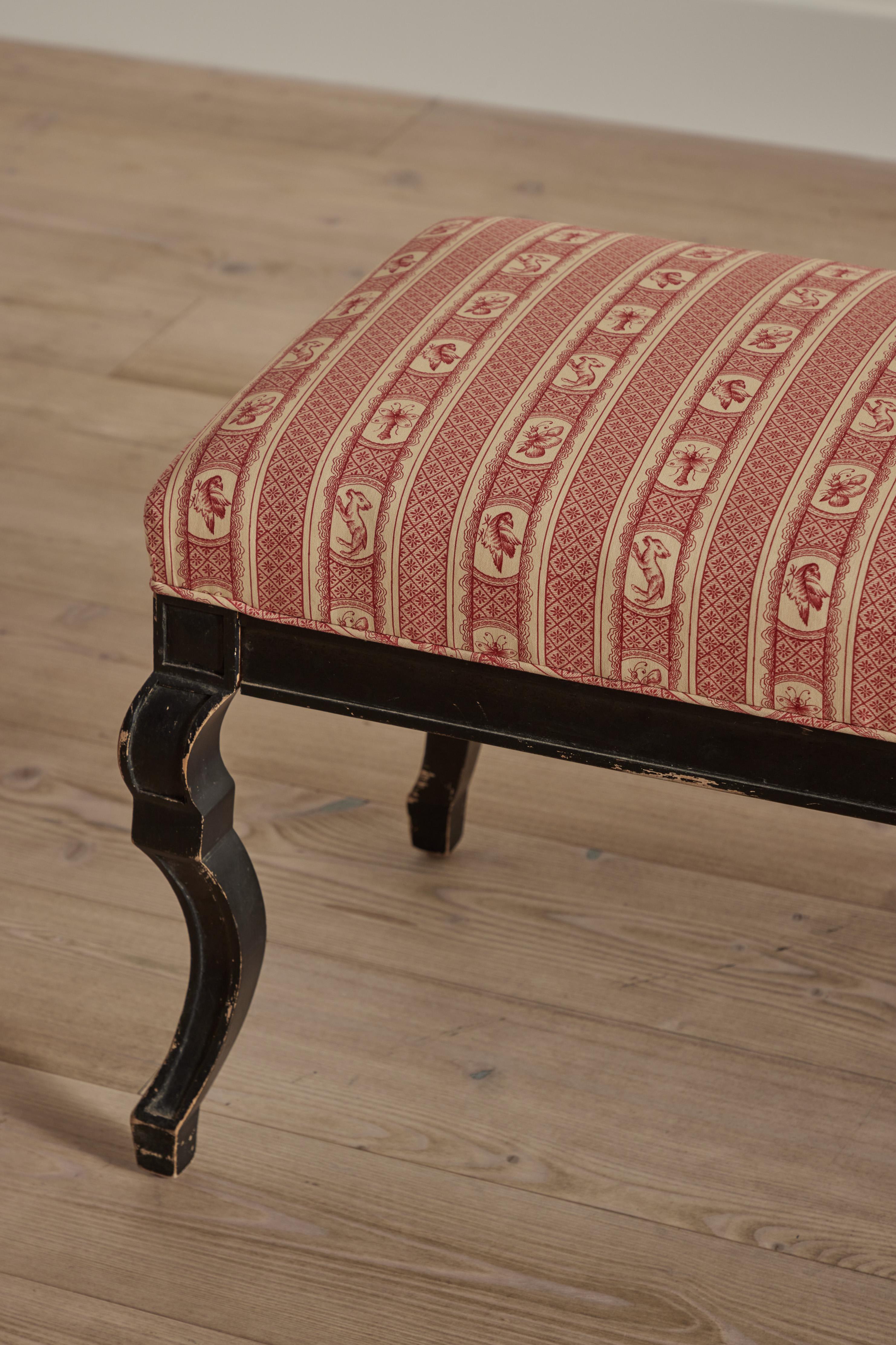 Pair of French Pierre Frey Upholstered Benches For Sale at 1stDibs