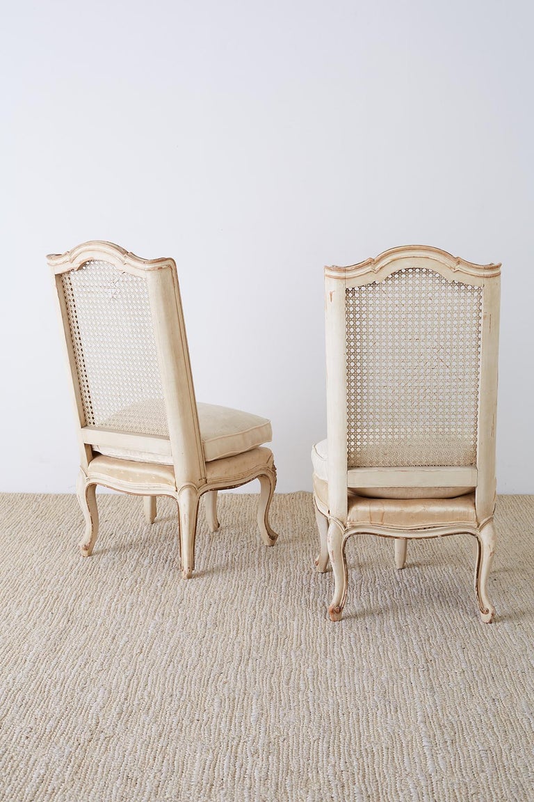 Pair of French Provincial Five-Leg Slipper Chairs at 1stDibs