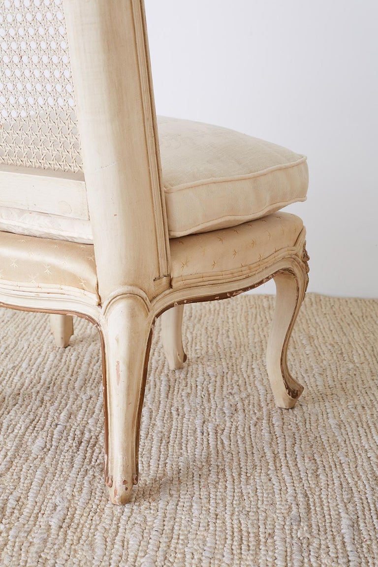 Pair of French Provincial Five-Leg Slipper Chairs at 1stDibs