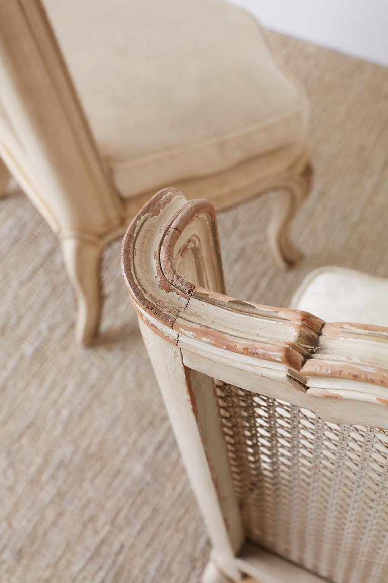 Pair of French Provincial Five-Leg Slipper Chairs at 1stDibs