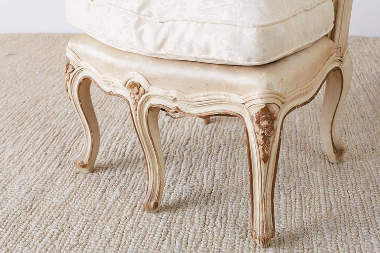 Pair of French Provincial Five-Leg Slipper Chairs at 1stDibs