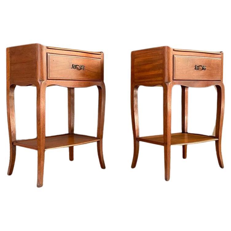 Pair of French Provincial Style Nightstands For Sale at 1stDibs