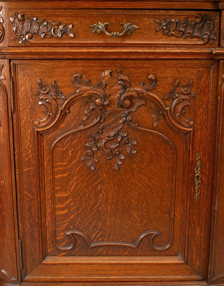 Pair of French Regence Oak Breakfront Cabinets For Sale at 1stDibs ...