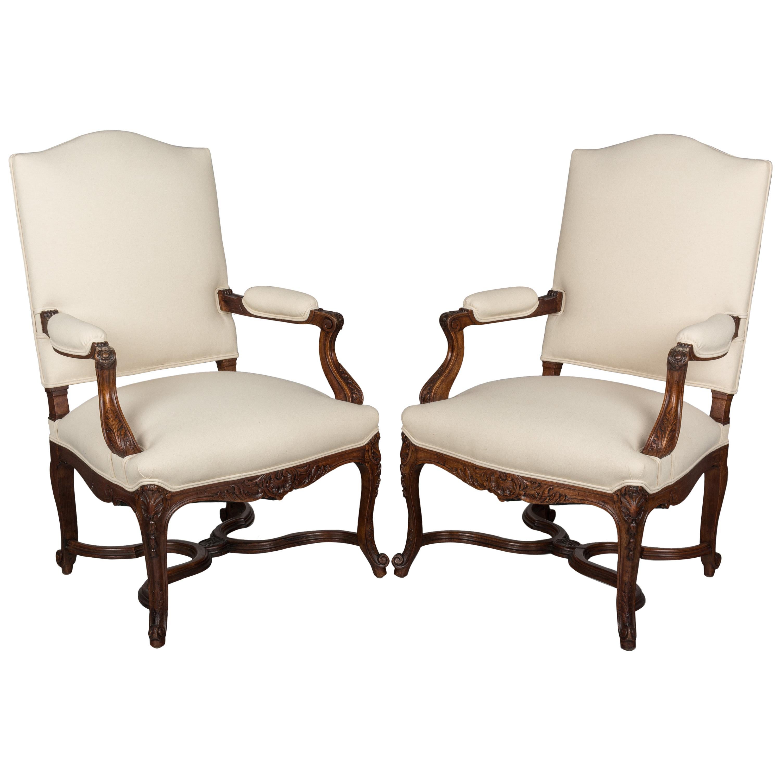 Pair of French Regency Style Fauteuils or Armchairs at 1stDibs | french ...