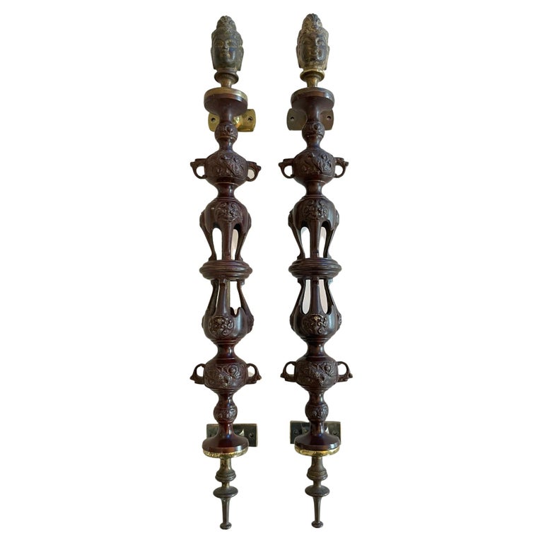 Pair of French Renaissance Bronze Handles, 1920s For Sale at 1stDibs