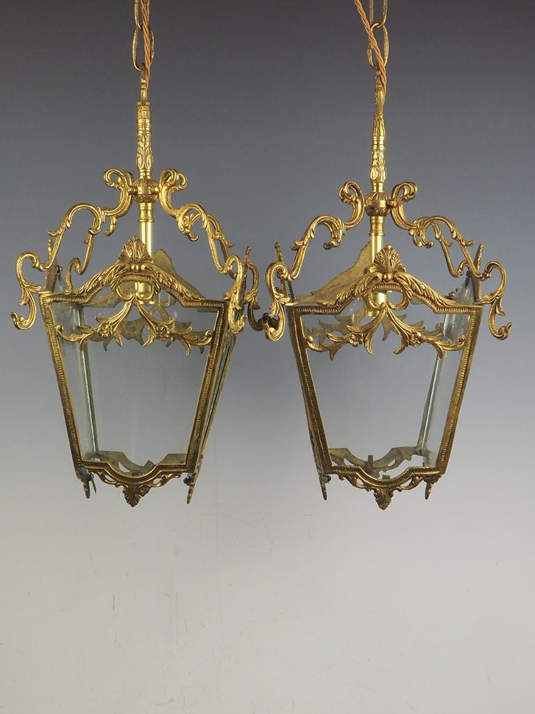Pair of French Rococo Ceiling Lanterns at 1stDibs
