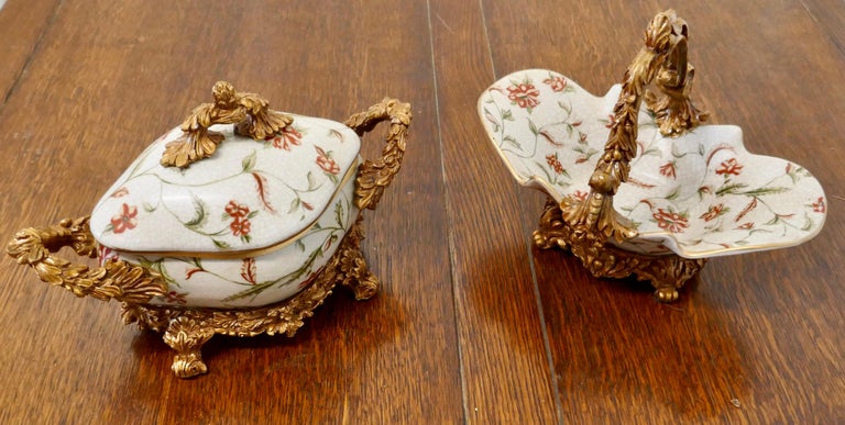 Pair of French Rococo Style Sweet Dishes For Sale at 1stDibs