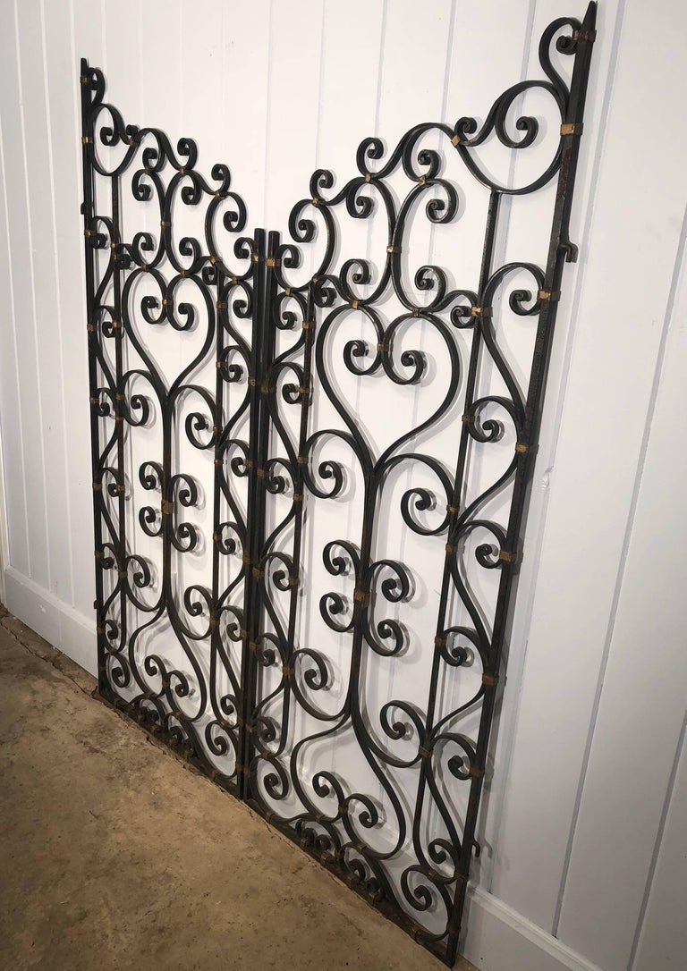 Pair of French Rococo Wrought Iron Gates at 1stDibs