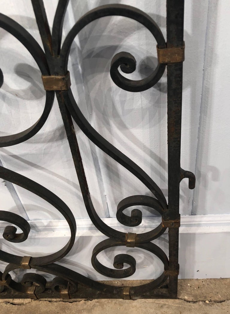 Pair of French Rococo Wrought Iron Gates at 1stDibs