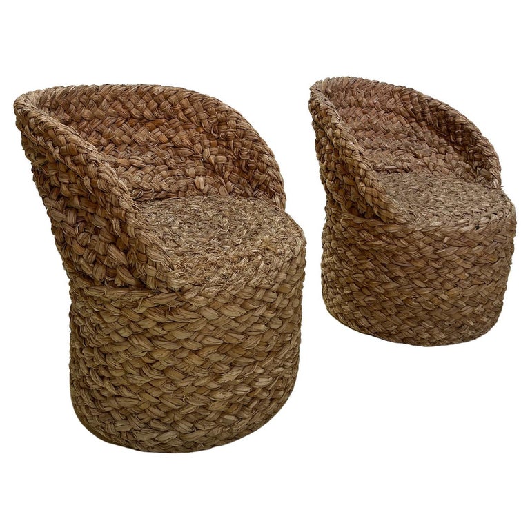 Pair of French Rope Armchairs "Serijos" For Sale at 1stDibs