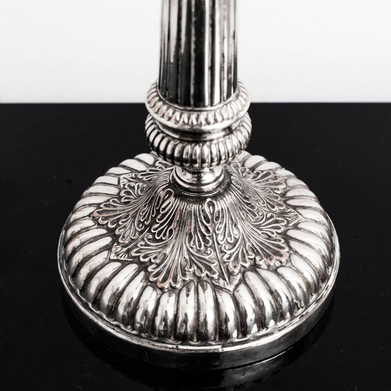 Pair of French Silver Metal Candlesticks at 1stDibs | french silver ...