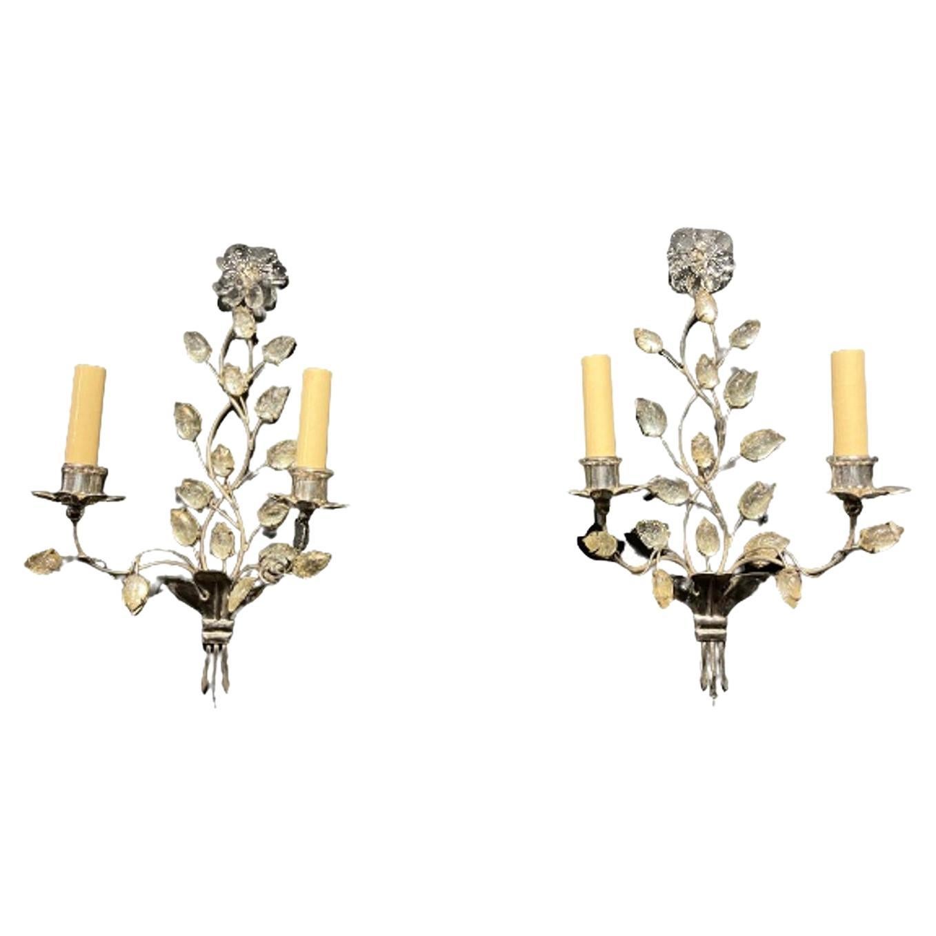 Set of Four circa 1930s French Empire Sconces For Sale at 1stDibs