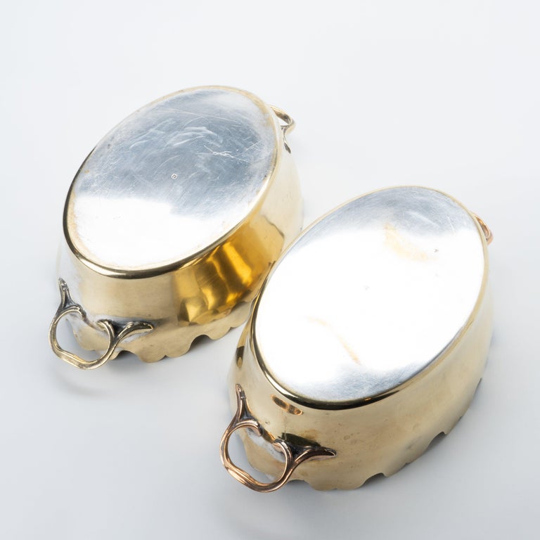 Pair of Mid-18th Century French Silvered Brass Verrière Wine Rinsers ...