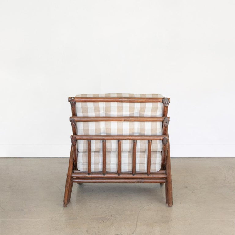 Pair of French Spiral Rattan Lounge Chairs at 1stDibs