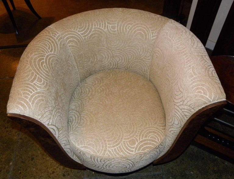 Pair of French Style Art Deco Swivel Chairs at 1stDibs