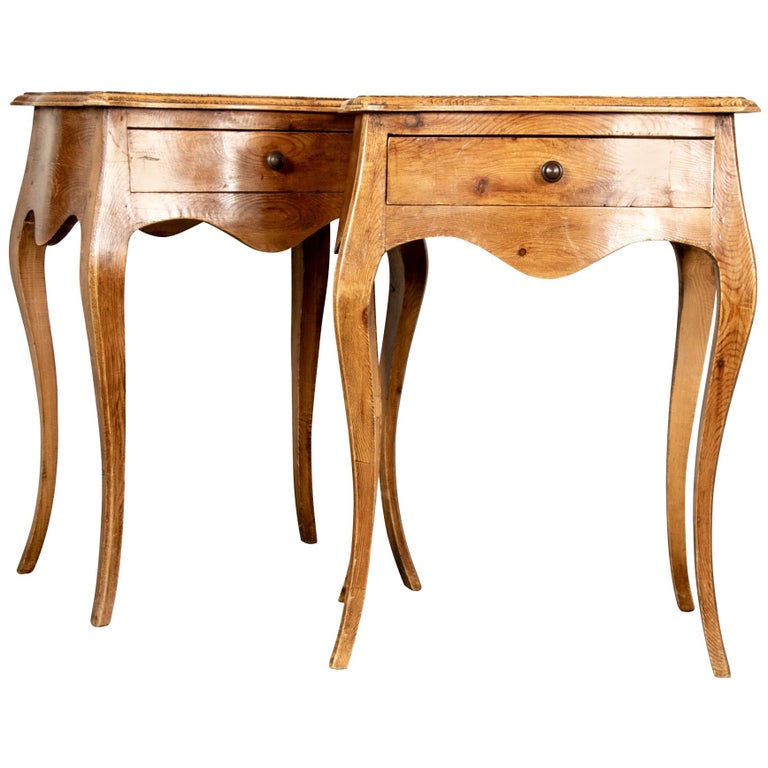 Pair of French Style Side Table or Nightstands from Antique Wood at 1stDibs