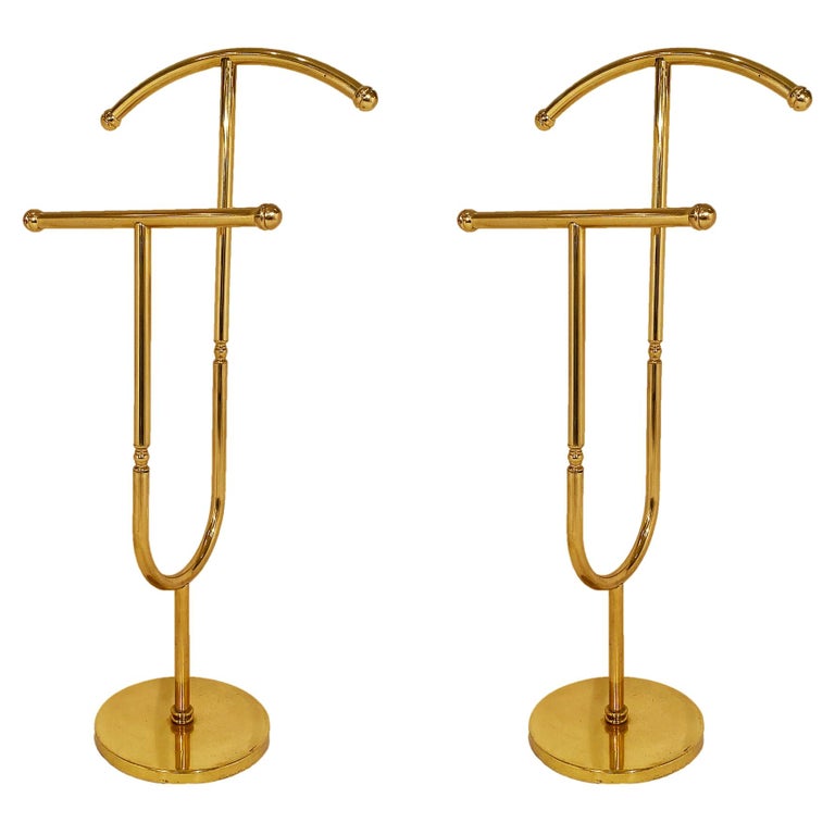 Pair of French Vintage Brass Valets at 1stDibs