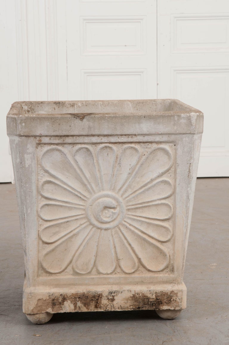 Pair of French Vintage Concrete Planters at 1stDibs