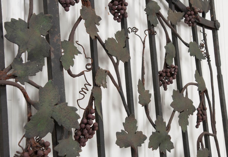 Pair of French Early 20th Century Painted Wrought-Iron "Grapevine ...