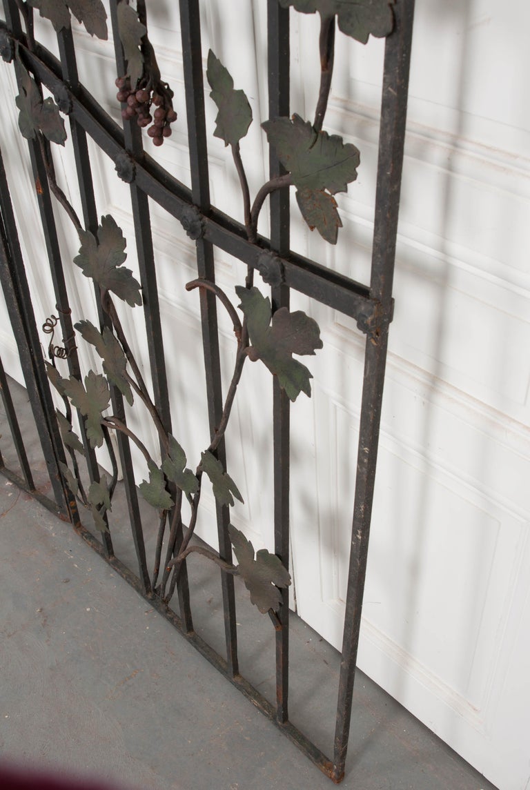 Pair of French Early 20th Century Painted Wrought-Iron "Grapevine ...