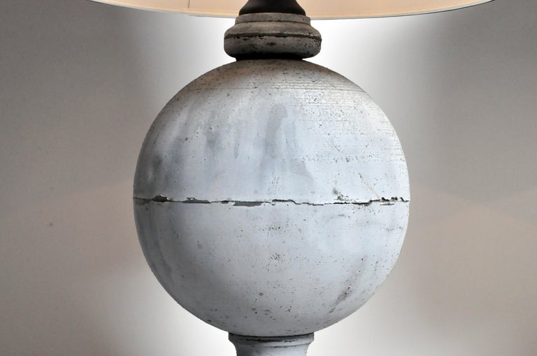 Pair of French Zinc Architectural Finial Lamps at 1stDibs