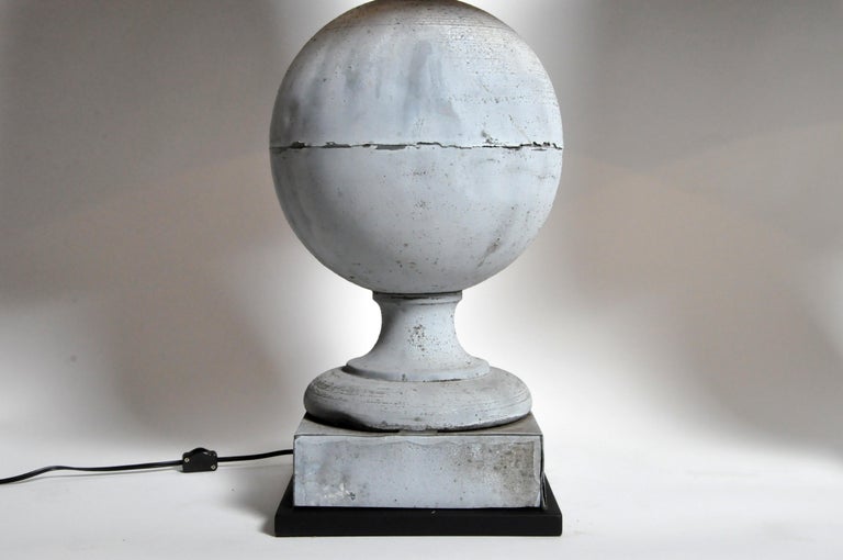 Pair of French Zinc Architectural Finial Lamps at 1stDibs