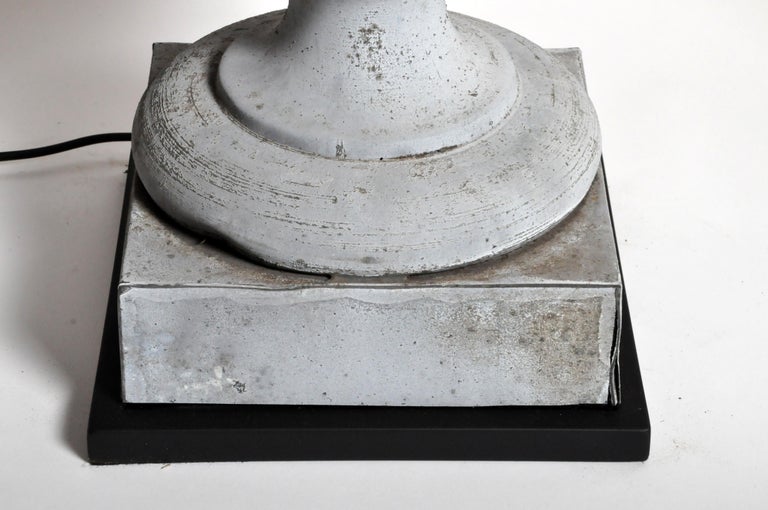 Pair of French Zinc Architectural Finial Lamps at 1stDibs