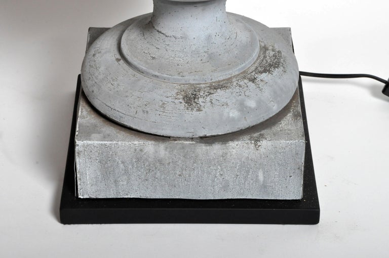 Pair of French Zinc Architectural Finial Lamps at 1stDibs
