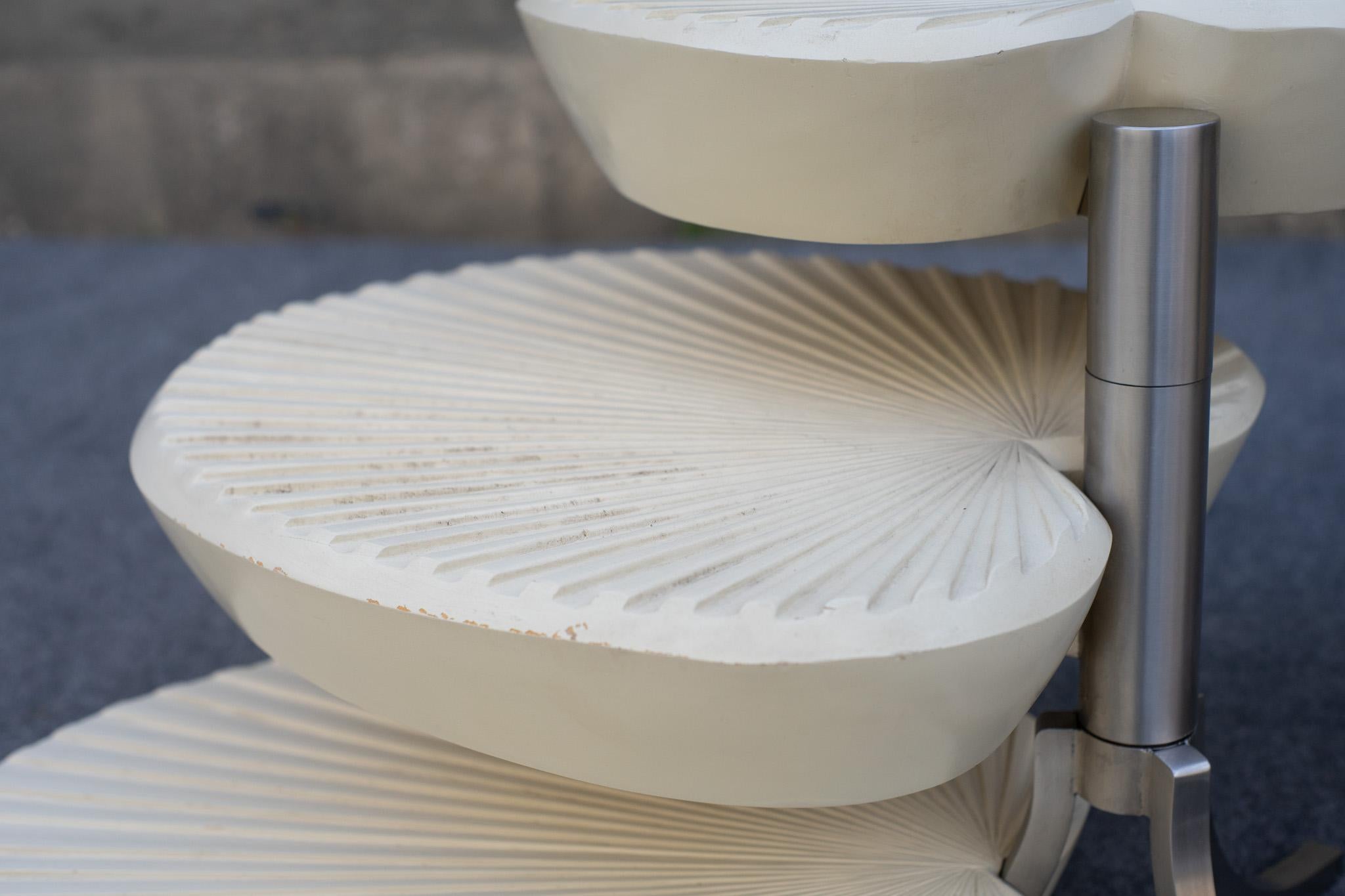 Pair of Gabriella Crespi Attr. Tiered Side Tables or Occasional Tables ...