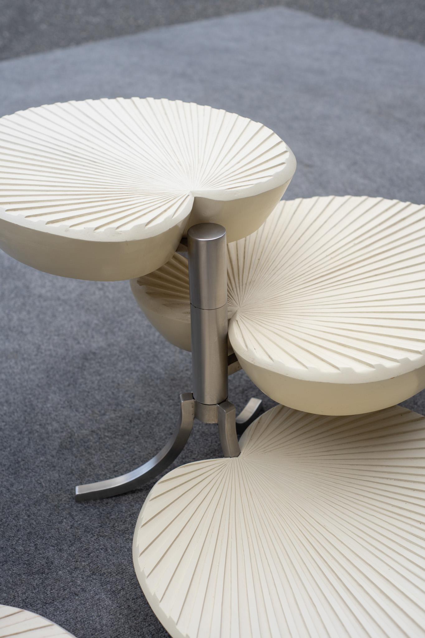 Pair of Gabriella Crespi Attr. Tiered Side Tables or Occasional Tables ...