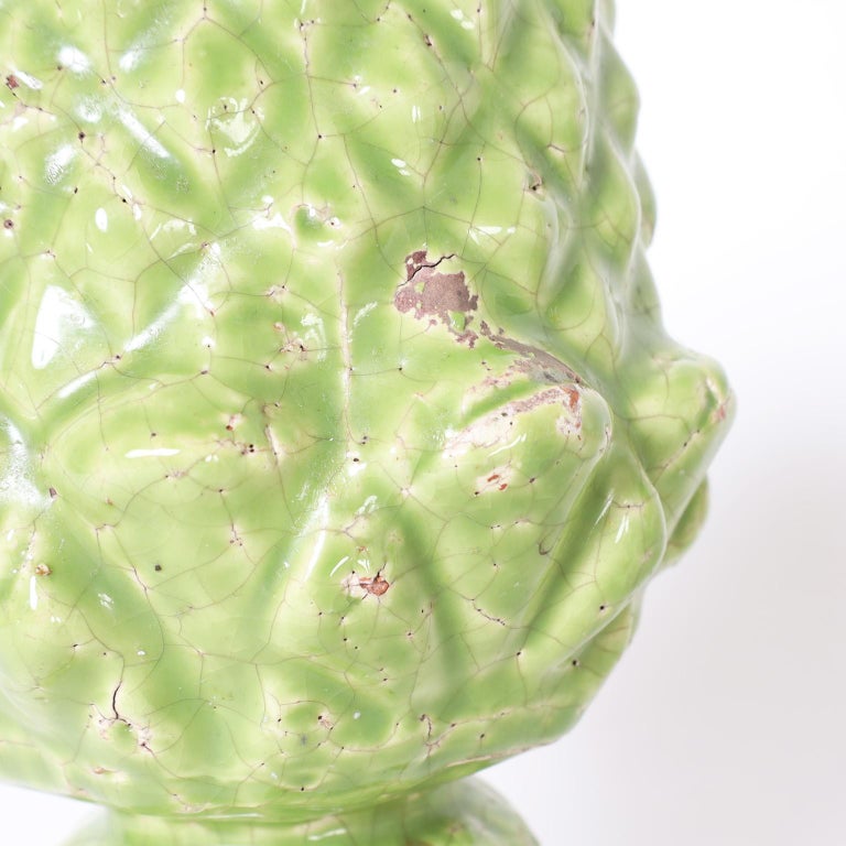 Pair of Garden Pineapple Finials For Sale at 1stDibs