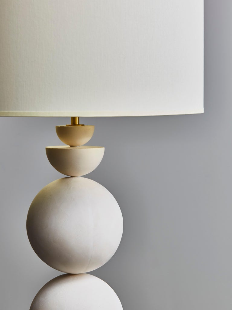 Pair of Geometrical Plaster Table Lamps at 1stDibs