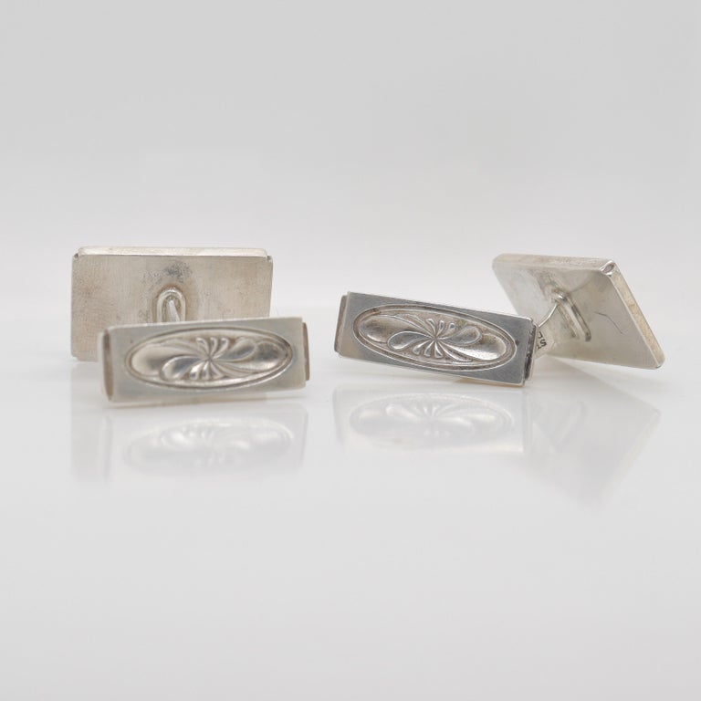 Pair of Georg Jensen Sterling Silver Cufflinks No. 59A For Sale at 1stDibs