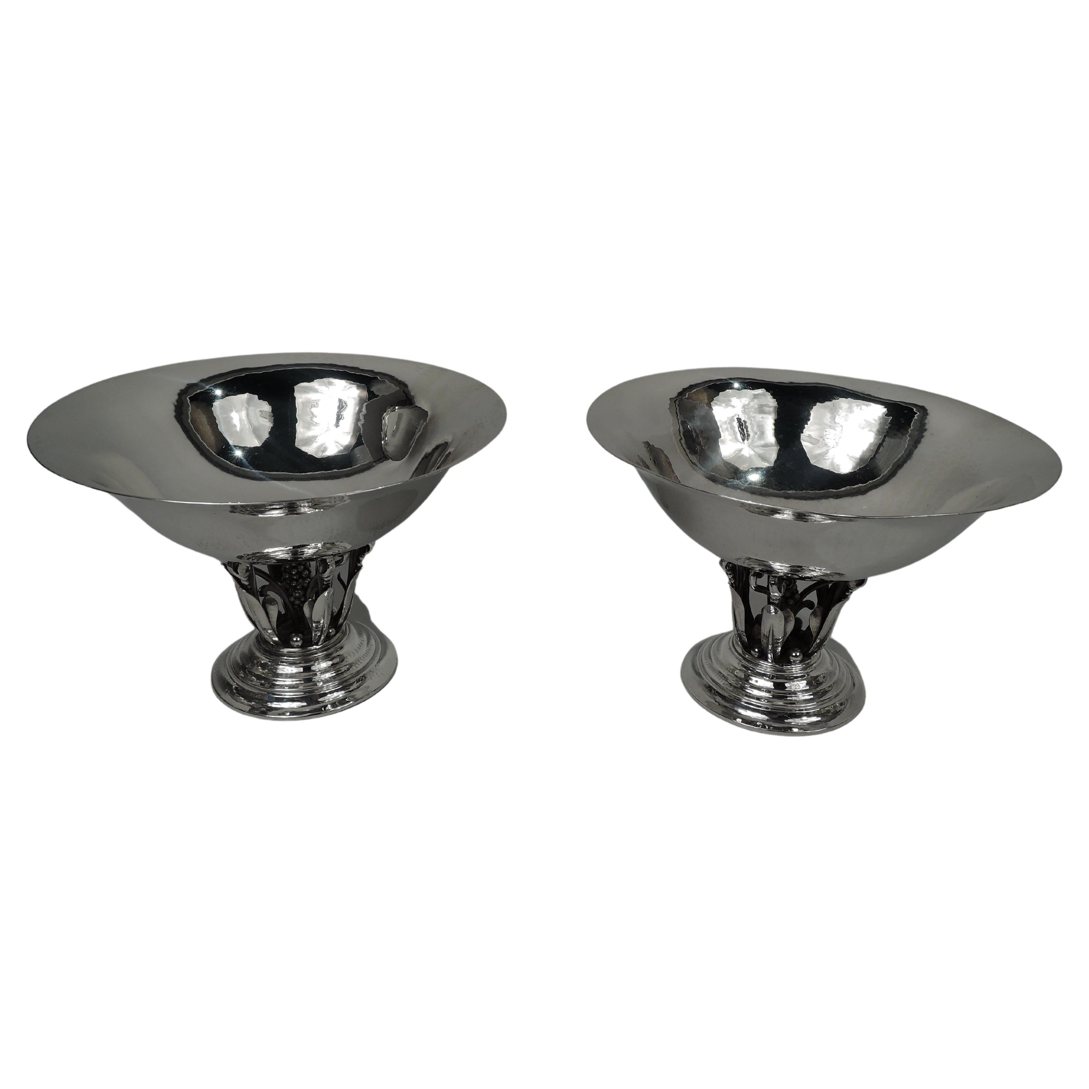Georg Jensen Hand-Hammered Sterling Silver Tazza Compote For Sale at ...