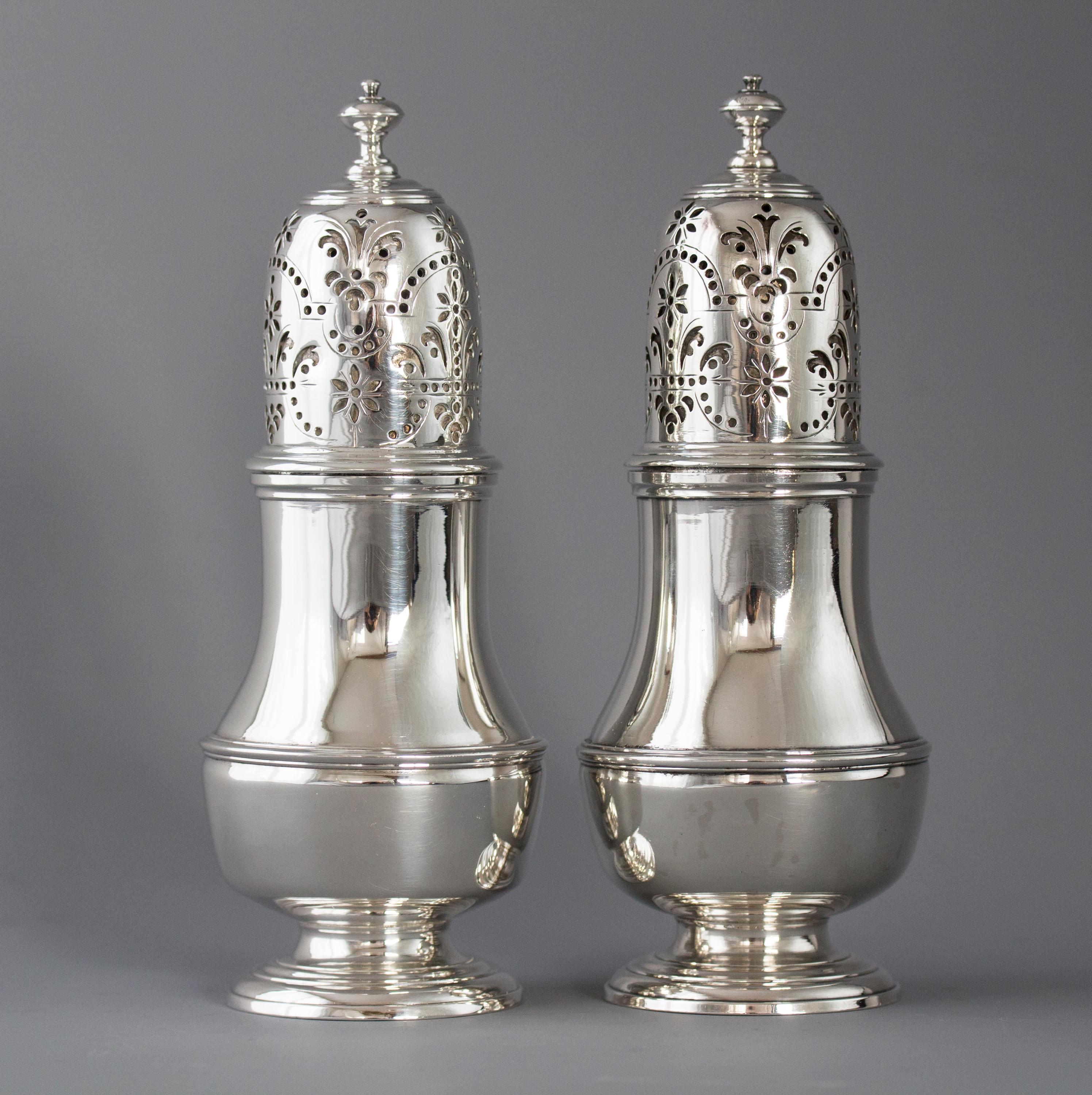 Pair of George I Silver Casters, London, 1723 by Thomas Bamford For ...