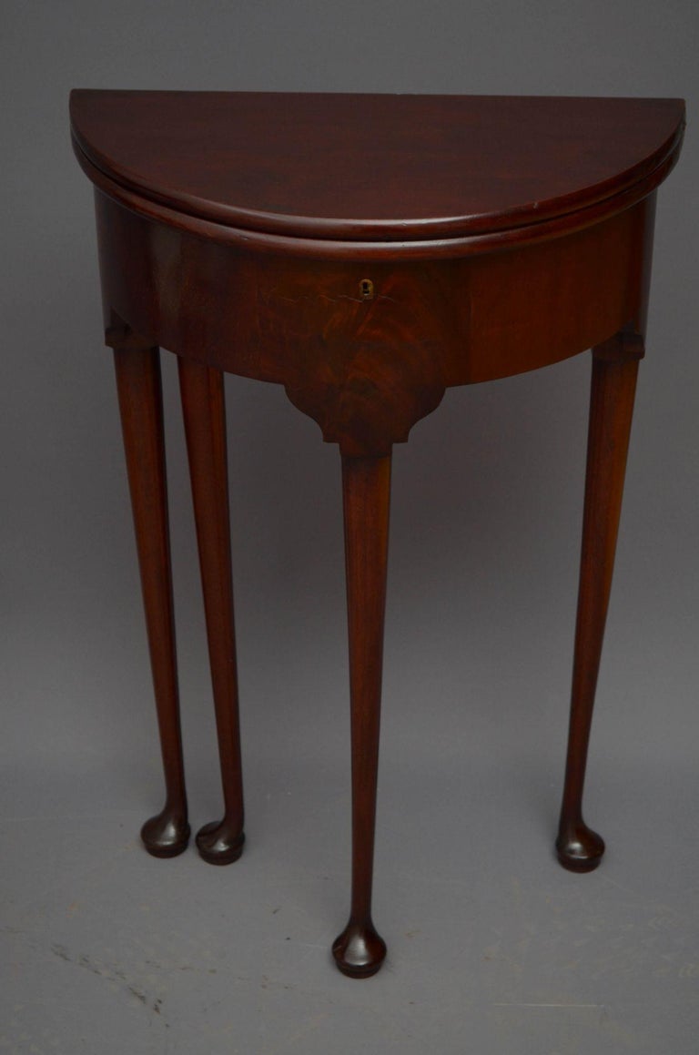 Pair of George II Demilune Tables Hall Tables For Sale at 1stDibs