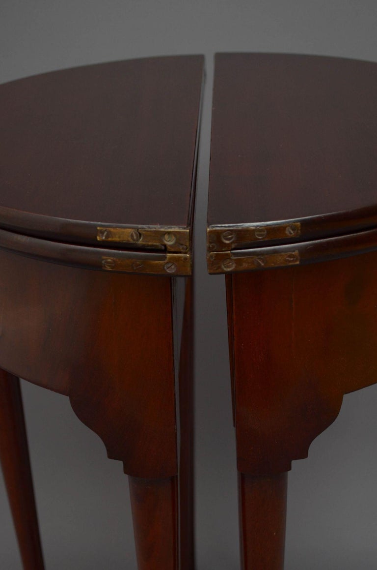 Pair of George II Demilune Tables Hall Tables For Sale at 1stDibs