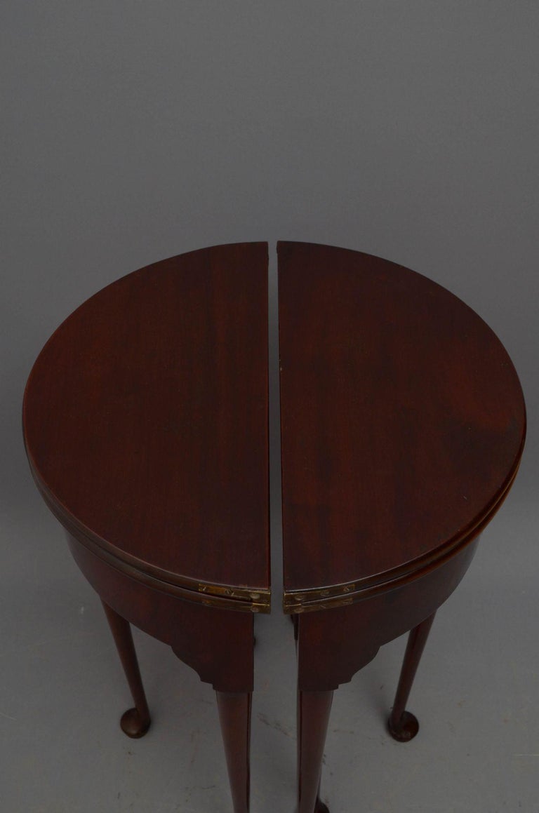 Pair of George II Demilune Tables Hall Tables For Sale at 1stDibs